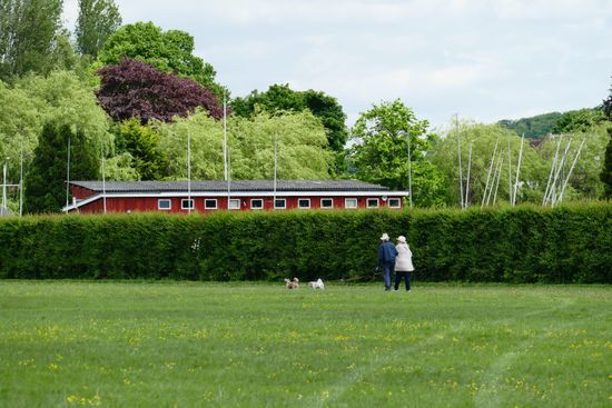 People Walking On Cookham Moor By Editorial Stock Photo - Stock Image ...