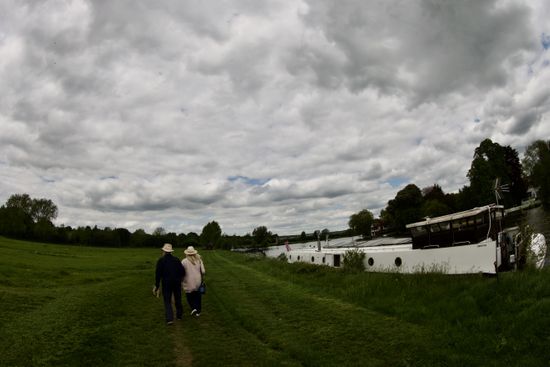 People Walking On Cookham Moor By Editorial Stock Photo - Stock Image ...