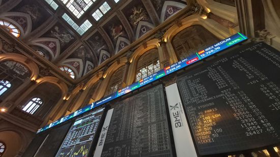 Screen Displays Chart Evolution Ibex 35 Editorial Stock Photo - Stock ...