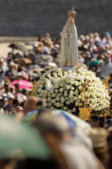 Statue Our Lady Fatima On Flower Editorial Stock Photo - Stock Image ...