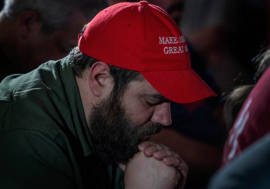 Man Wearing Maga Hat Bows His Editorial Stock Photo - Stock Image ...