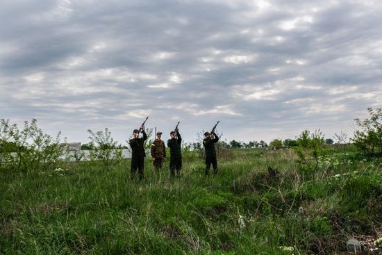 Soldiers Fired Three Rifle Volleys Over Editorial Stock Photo - Stock ...