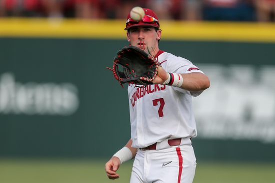 Razorback Third Baseman Cayden Wallace 7 Editorial Stock Photo - Stock ...