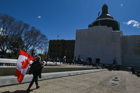 Woman Carrying Canadian Flag Walks Front Editorial Stock Photo - Stock ...