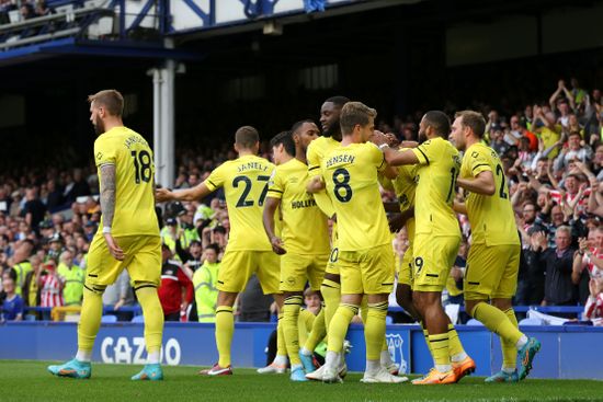 Brentford Players Congratulate Joane Wissa After Editorial Stock Photo ...