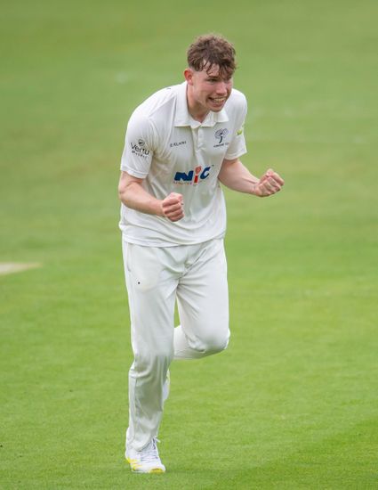 Yorkshires Matthew Revis Celebrates Dismissing Warwickshires Editorial ...