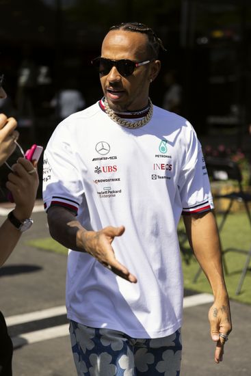 Lewis Hamilton Mercedes Paddock Before Qualifying Editorial Stock Photo ...