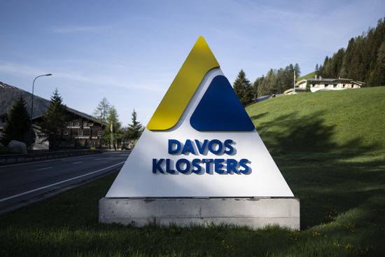 Sign Saying Davos Klosters Prior Annual Editorial Stock Photo - Stock ...