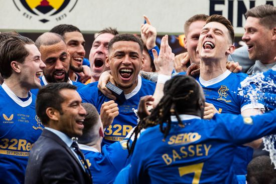 Rangers Captain James Tavernier Lifts Scottish Editorial Stock Photo ...