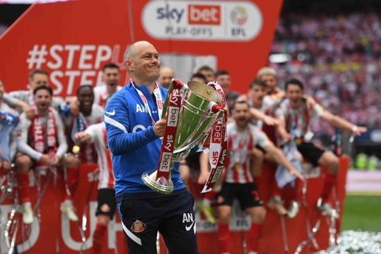 Sunderland Afc Manager Alex Neill Holding Editorial Stock Photo - Stock ...