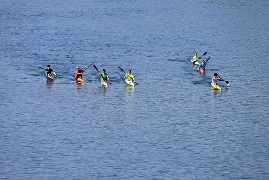 People Kayak Turin Italy On May Editorial Stock Photo - Stock Image ...
