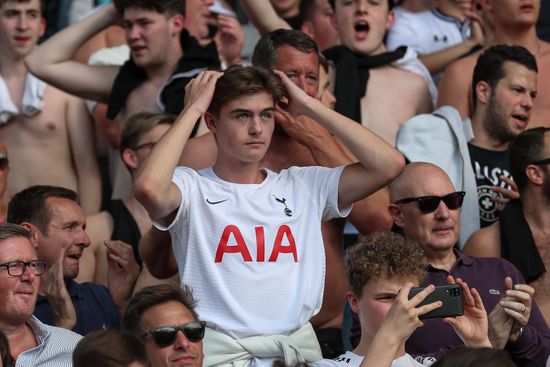 Tottenham Hotspur Supporters Celebrate During Premier Editorial Stock ...