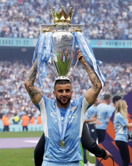 Kyle Walker Manchester City Celebrates Trophy Editorial Stock Photo ...