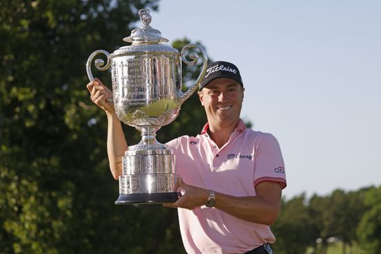Justin Thomas Usa Holds Wanamaker Tropy Editorial Stock Photo - Stock ...