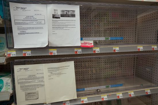 Nearly Empty Shelves Baby Formula Aisle Editorial Stock Photo - Stock ...