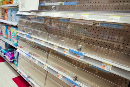 Nearly Empty Shelves Baby Formula Aisle Editorial Stock Photo - Stock ...