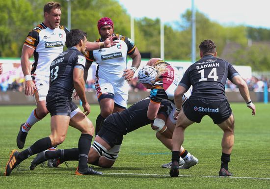 Leicester Tigers Nic Dolly Tackled By Editorial Stock Photo - Stock ...