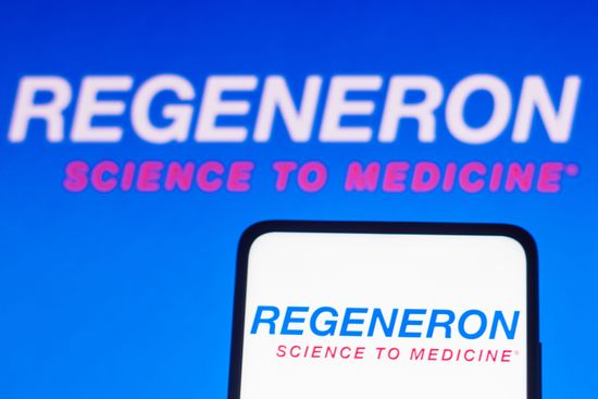 This Photo Illustration Regeneron Pharmaceuticals Logo Editorial Stock ...