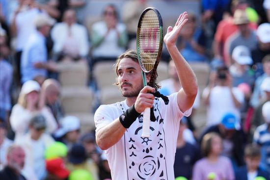 Stefanos Tsitsipas Greece Celebrates After Beating Editorial Stock ...