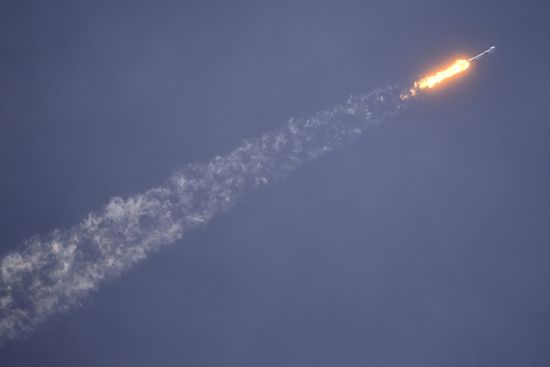 Spacex Falcon 8 Rocket Launches Transporter Editorial Stock Photo ...
