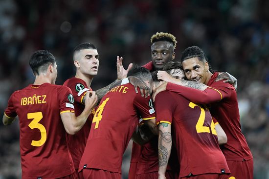 Romas Players Celebrates After Scoring Goal Editorial Stock Photo ...
