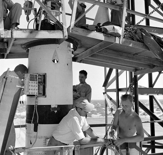 Men Preparing Firing Viking Rocket White Editorial Stock Photo - Stock ...