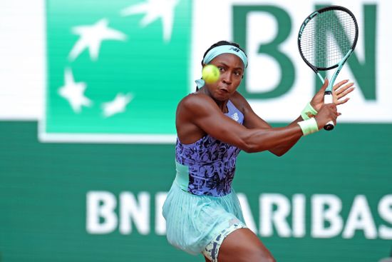 Coco Gauff Usa Plays Backhand Back Editorial Stock Photo - Stock Image ...