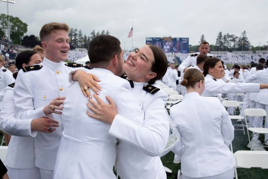 United States Naval Academy Graduates Celebrate Editorial Stock Photo ...