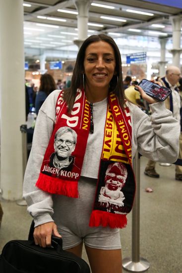 Liverpool Supporter Klopp Scarf London St Editorial Stock Photo - Stock ...