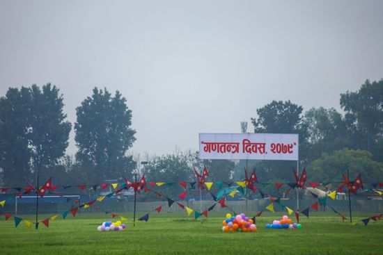 Billboard Nepali Inscriptions Reading Republic Day Editorial Stock ...