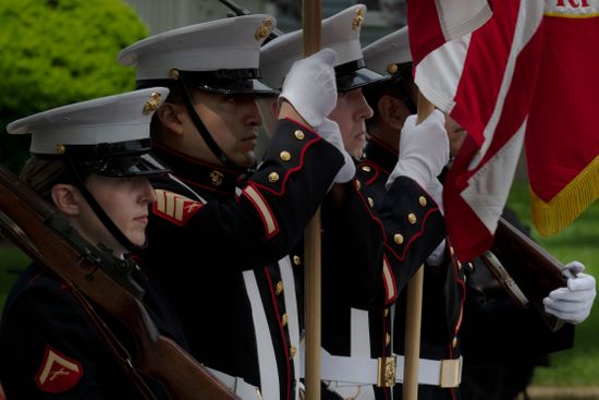 Marine Color Guard Unit Leads Memorial Editorial Stock Photo - Stock ...