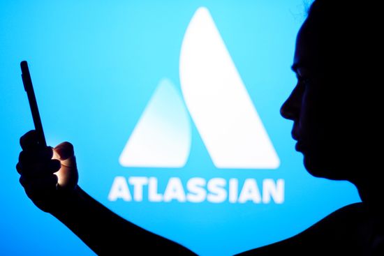 This Photo Illustration Atlassian Corporation Logo Editorial Stock ...