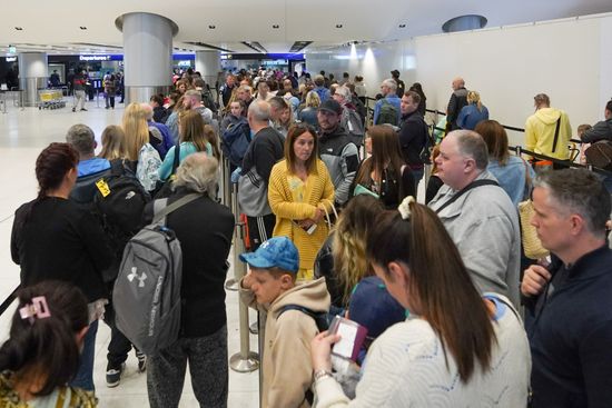 Passengers Queue Security Manchester Airports Terminal Editorial Stock ...