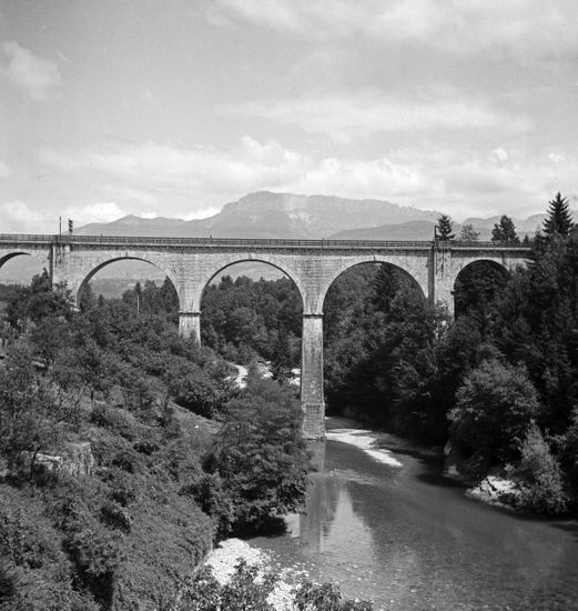 Railway Bridge Over Valley 1930s Editorial Stock Photo - Stock Image ...