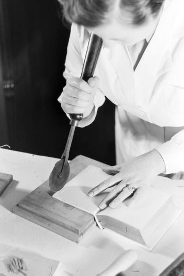 Bookbinder Work Germany 1930s Editorial Stock Photo - Stock Image ...