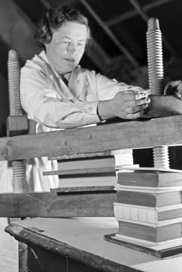 Bookbinder Work Germany 1930s Editorial Stock Photo - Stock Image ...