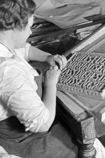 Bookbinder Work Germany 1930s Editorial Stock Photo - Stock Image ...