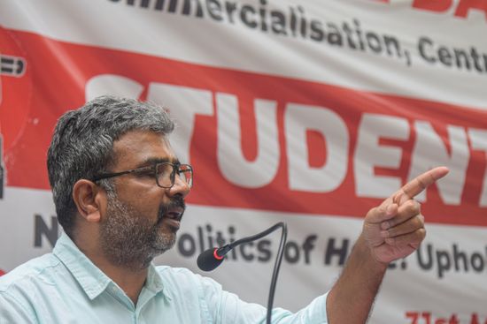 Delhi University Professor Ratan Lal During Editorial Stock Photo ...