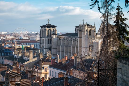 View Hill Forviere Lyons Romanesque Saintjean Editorial Stock Photo ...