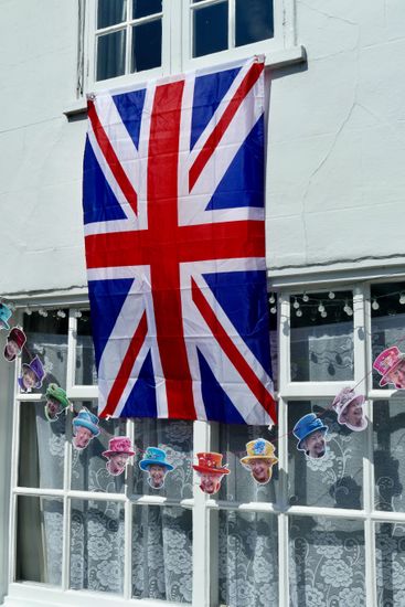 Jubilee Banners Bunting Around Scenic Village Editorial Stock Photo ...