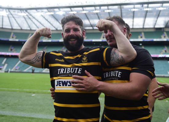 Cornwall Players Celebrate After Bill Beaumont Editorial Stock Photo ...