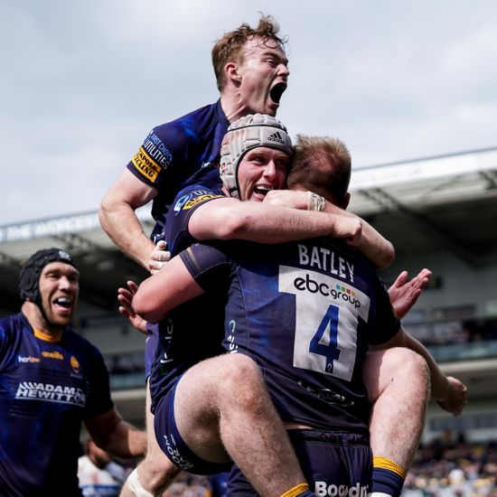 Joe Batley Worcester Warriors Celebrates Teammates Editorial Stock ...