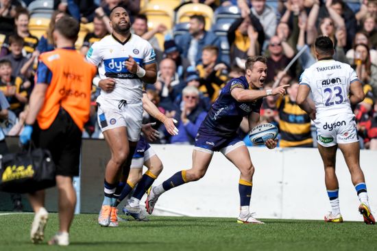 Jamie Shillcock Worcester Warriors Celebrates Scoring Editorial Stock ...