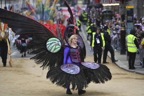 Carnival Samba Dancers Parade During Platinum Editorial Stock Photo ...