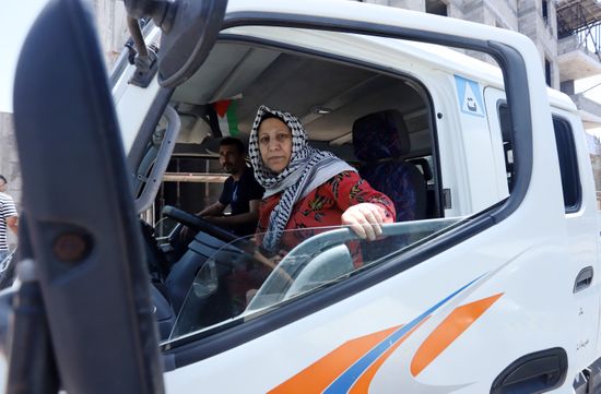 Palestinian Teacher Samira Siam 62 Gives Editorial Stock Photo - Stock ...