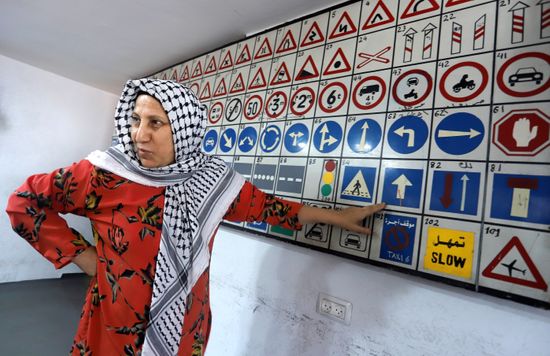 Palestinian Teacher Samira Siam 62 Gives Editorial Stock Photo - Stock ...