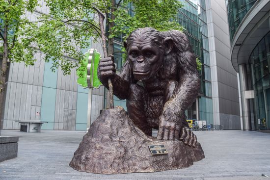 Chimpanzee Sculpture Seen Near Tower Bridge Editorial Stock Photo ...