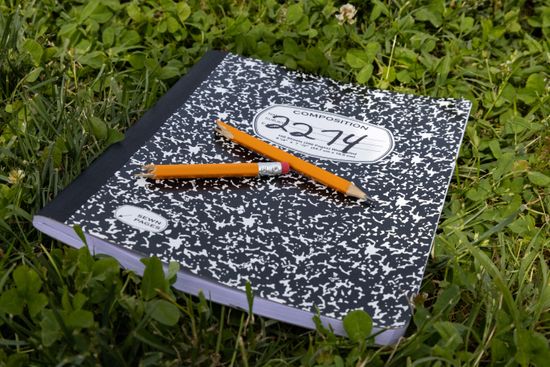 2280 Notebooks Broken Pencils Seen Laid Editorial Stock Photo - Stock ...