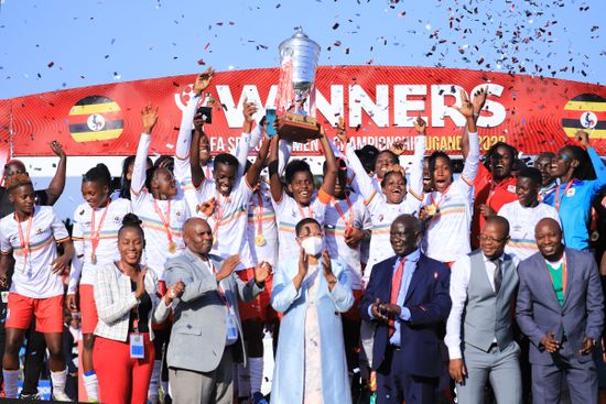 Team Uganda Celebrate Their Trophy During Editorial Stock Photo - Stock ...
