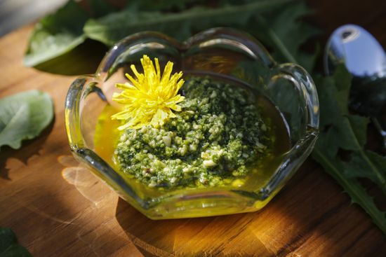 Southern German Cuisine Dandelion Pesto Common Editorial Stock Photo ...